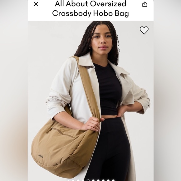 Athleta | Bags | Athleta All About Oversized Hobo Crossbody Bag | Poshmark